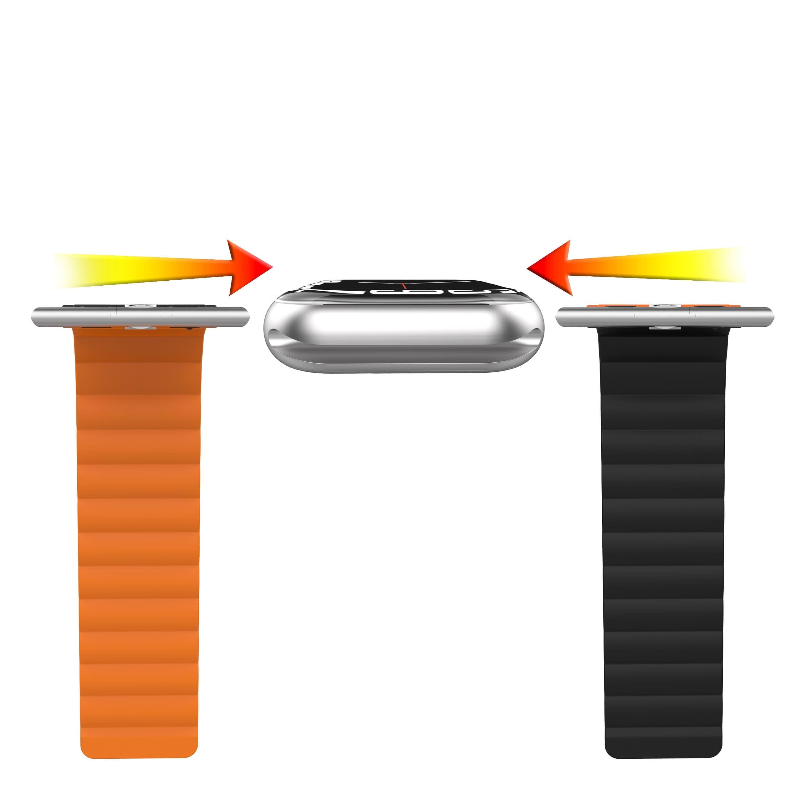 Double Sided Wearable Silicone Magnetic Loop Bands for Appe Watch 38 ...